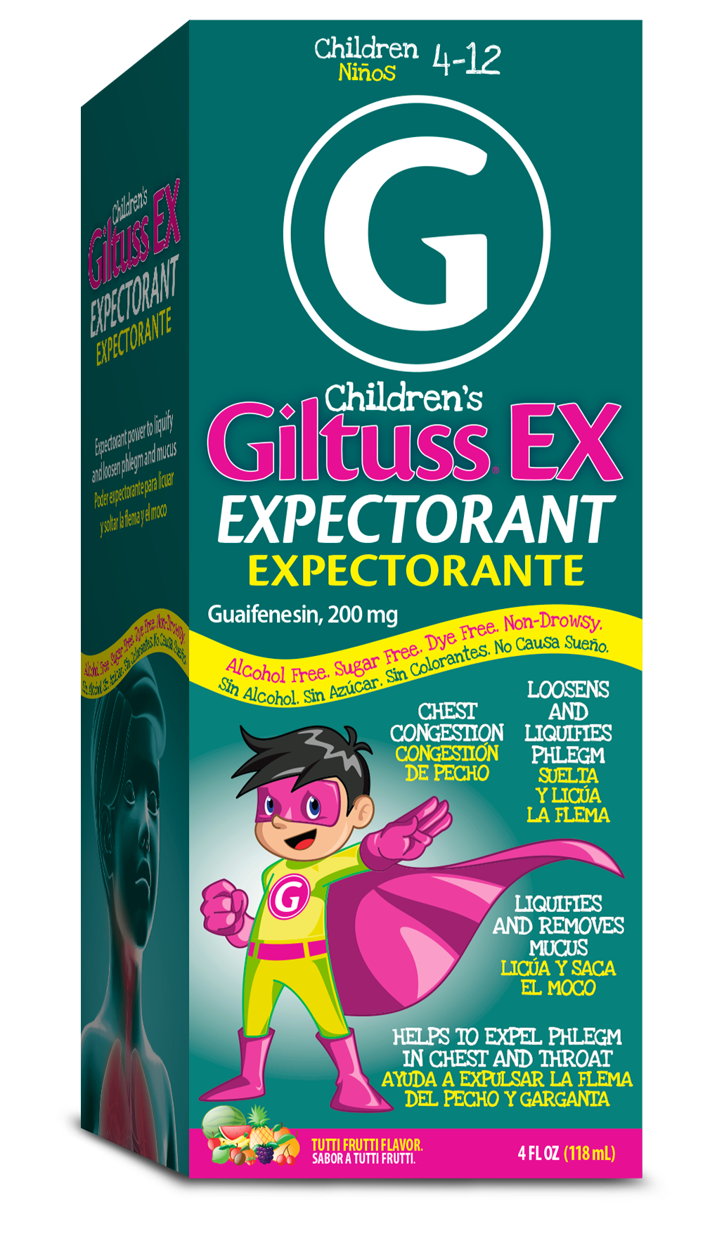 GILTUSS CHILD EXPECTORANT LIQ TUTTI FRUTTI 4OZ — M-Care Pharmacy