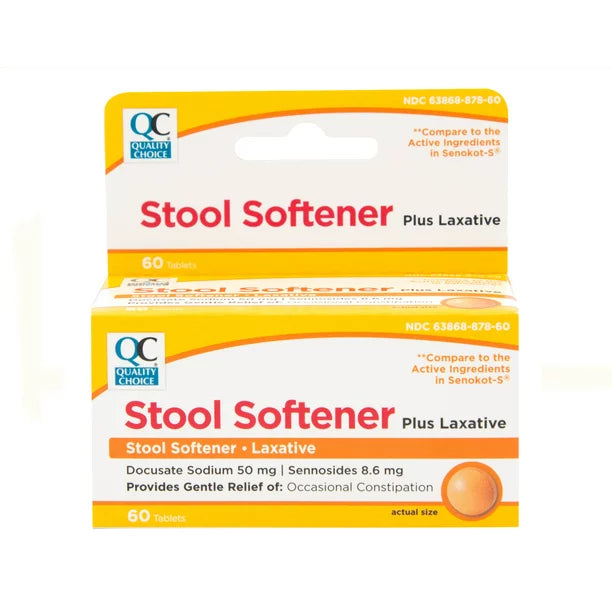 QC STOOL SOFTENER PLUS LAXATIVE 60 TABS — M-Care Pharmacy